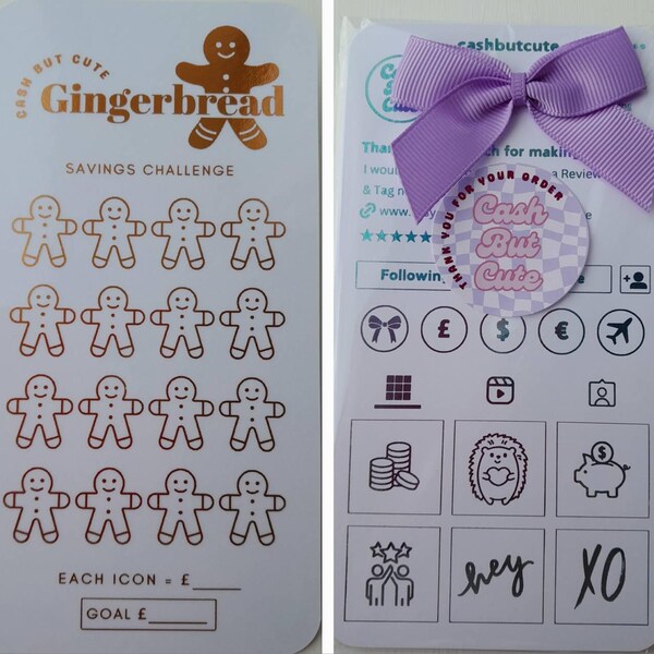 One Pound Savings Challenge | DIGITAL DOWNLOAD | Printable Savings ...