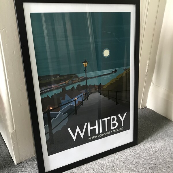 Whitby, North Yorkshire, England, UK - Signed Travel Poster Print - Etsy UK