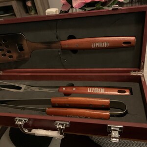 Personalized BBQ Tool Set Engraved With Design Options and Font ...