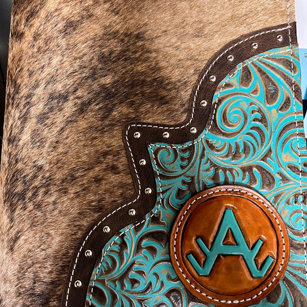 Custom Brand Leather Covered Notepad / Leather Covered Portfolio ...