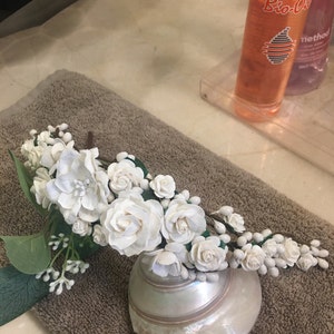 Blue Flower Crown. Light Blue and White Floral Crown. Wedding | Etsy