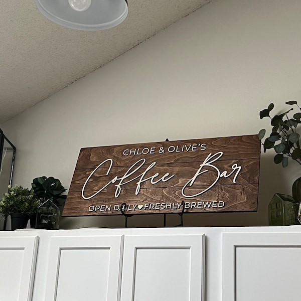 Pallet Sign - Coffee Bar Sign - Custom Wood Sign - 3D Sign ...