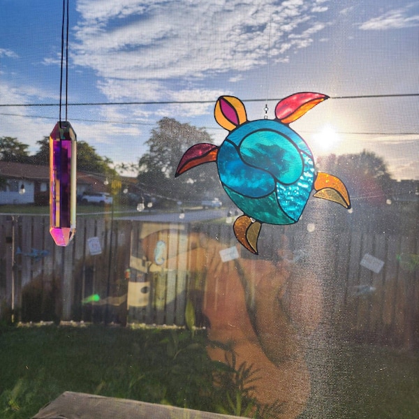 Stained Glass Heart Suncatcher, Valentine Window Hanging, Valentines ...