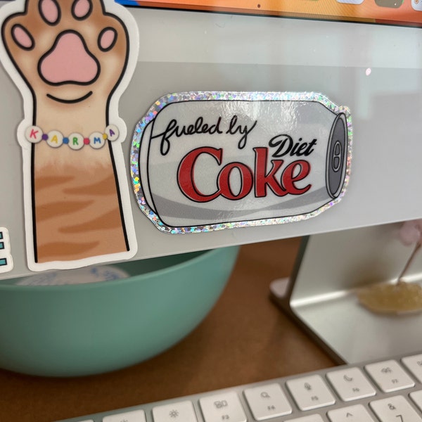 Special Edition GLITTER Fueled by Diet Coke Sticker | Waterproof Vinyl ...