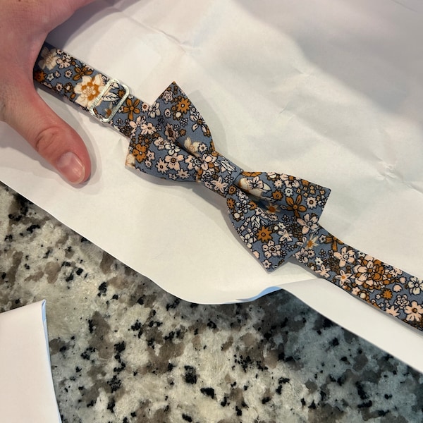 White off Rust Terracotta Brown Fall Pink Sage Green Floral Ties for ...