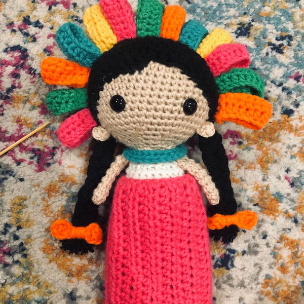 Princess Lele Amigurumi Doll Crochet Pattern, Frida Khalo Amigurumi ...