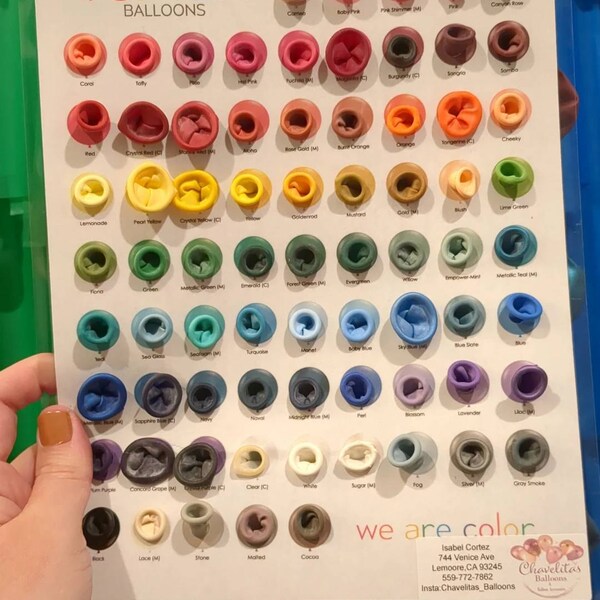 Tuftex Color Chart W/balloons New Colors Included - Etsy