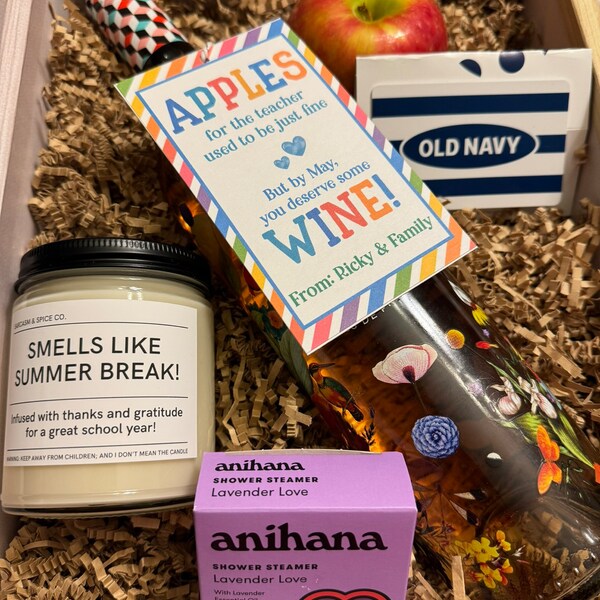 Teacher Wine Tag Wine Teacher Appreciation Gift Tag Wine Label Daycare ...