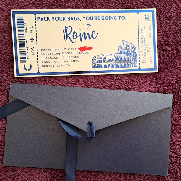 Holiday Golden Ticket Scratch Card Reveal Plane Boarding Pass ...