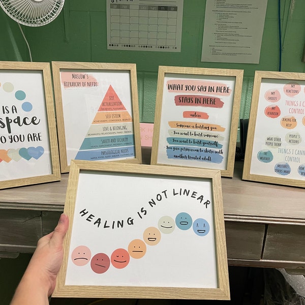 24 School Counseling Posters for School Psychologist, Counselor, Social ...