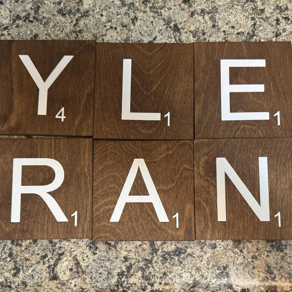 Scrabble Letters Wall Art Decal - Etsy