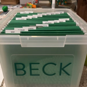 DIY Home Documents Bin Kit Home Files, File Organization, Paper ...