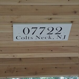 Zip Code Sign, Wood Zip Code Town Sign, Personalized Zip Code Sign ...