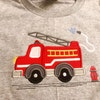 Fire Engine Truck Applique Machine Embroidery Design Cute Boy Emergency ...