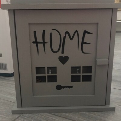 Grey White Key Cabinet Box Storage Wooden Key Box Organiser - Etsy