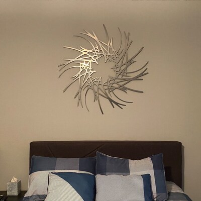 Silver Metal Storm Sign Wall Art,silver Metal Sketch Sign for Wall ...