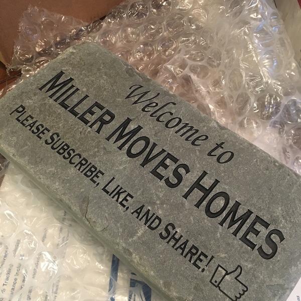 Bluestone Rock, 6" X 12" Paver Custom Engraved Memorial Sign, Custom ...