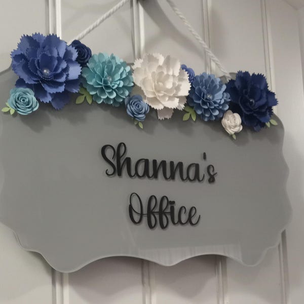 Acrylic Hanging Sign, Custom and Personalized Sign, Name Sign, Business ...
