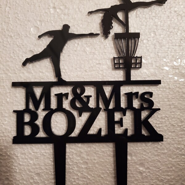 Frisbee Wedding Cake Topper,frisbee Golfers Cake Topper,disc Golf ...