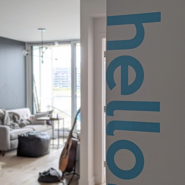 Greeting Decal . Hello Wall Sticker . Removable Wall Sticker - Quote ...