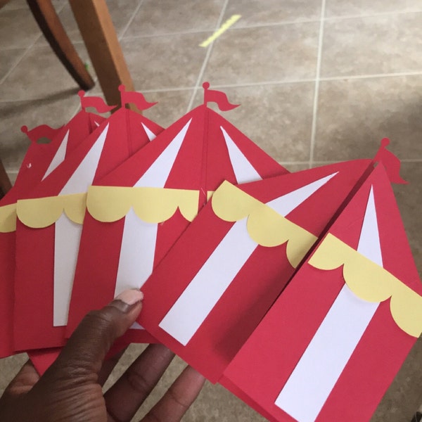 Circus Tent Invitation Template, Circus SVG, Circus Card, Birthday ...