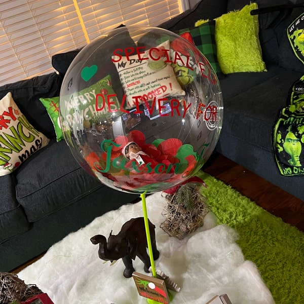 Elf Personalized Balloon, Elf Special Delivery, 24 Inch Confetti ...