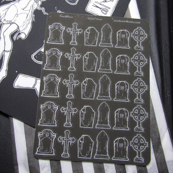 Tombstone Gothic Planner STICKER Set - Etsy
