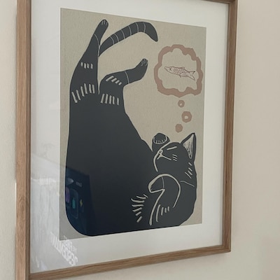 Cat Nap Digital Download Wall Print Cute Cat Illustration Japanese ...