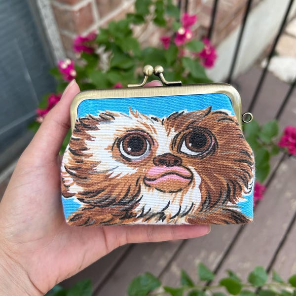 Mia Charro Cat 10.5cm Kiss Lock Framed Gamaguchi Pouch Vintage Flower ...