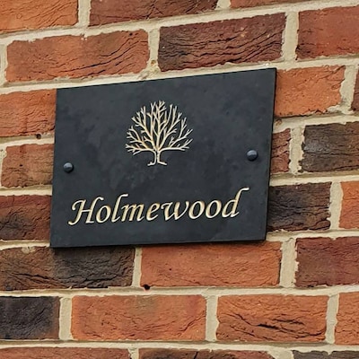 Personalised Deep Engraved Slate House Sign - Etsy