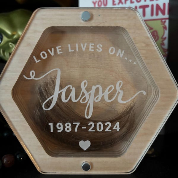 Bereavement Gift for Loss of Mother Lock of Hair Keepsake, Small ...