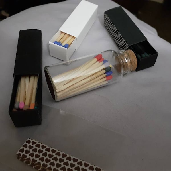 2" Inch Long, Wooden Matchsticks, Matchboxes, For, Weddings, Small Gift ...