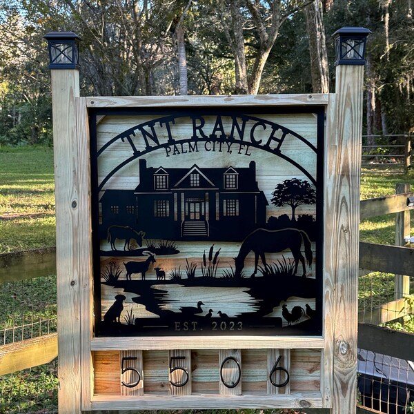 Custom Metal Farm Sign: Personalized Ranch Entrance Decor - Etsy