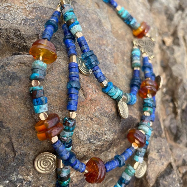 Natural Baltic Gold Stone Bead . Freeform Roundell Shape, Beautiful ...