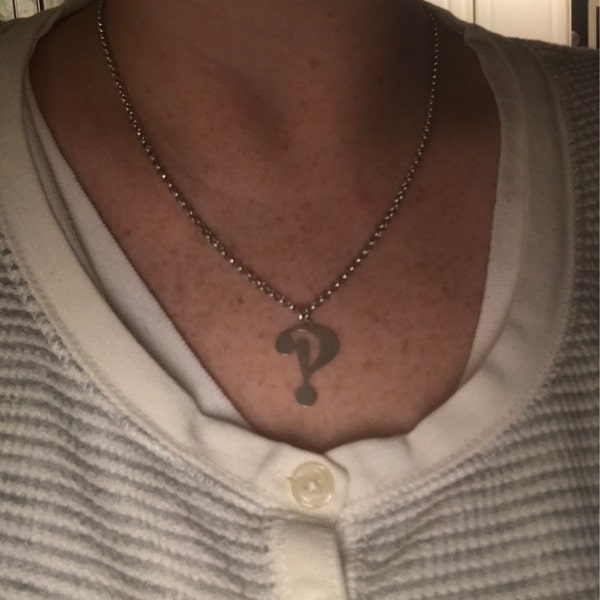 Question Mark and Exclamation Mark Necklace Sterling Silver Question ...