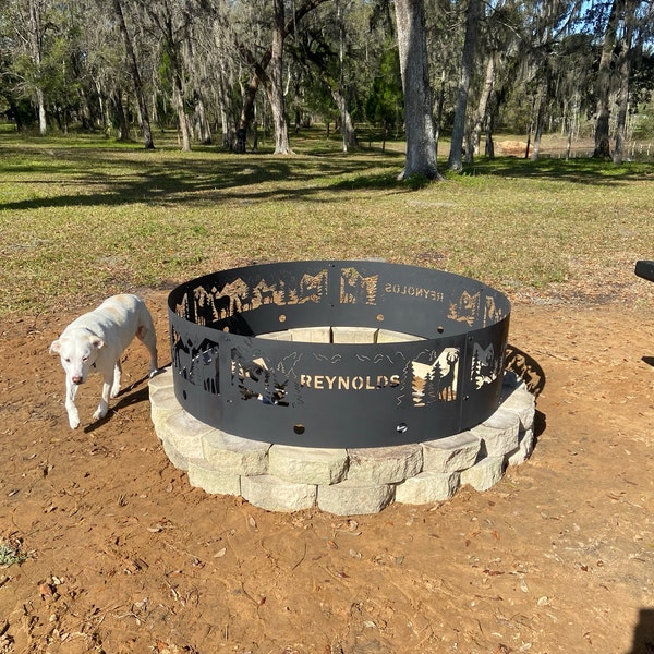 Whitetail Fire Ring Extra Tall, 16" Tall, Heavy Duty, Gift for Nature ...