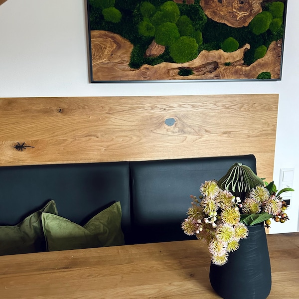 Moss Picture Ball Moss Solid Wood Frame Oiled Oak Moss Landscape - Etsy