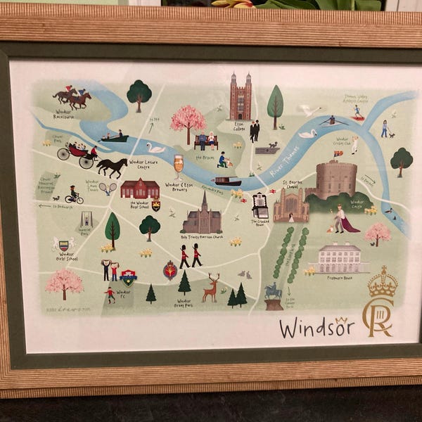 Tonbridge Town Illustrated Map - Portrait / Map / Art / Print / Gift - Etsy