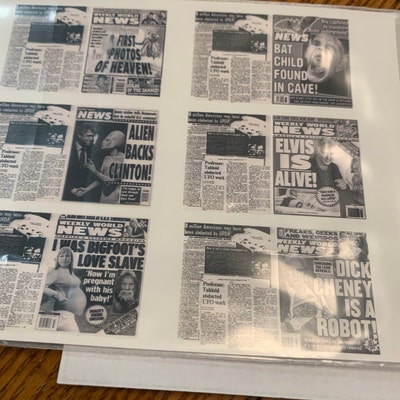 1:25 G Scale Model Weekly World News Tabloid Newspapers - Etsy