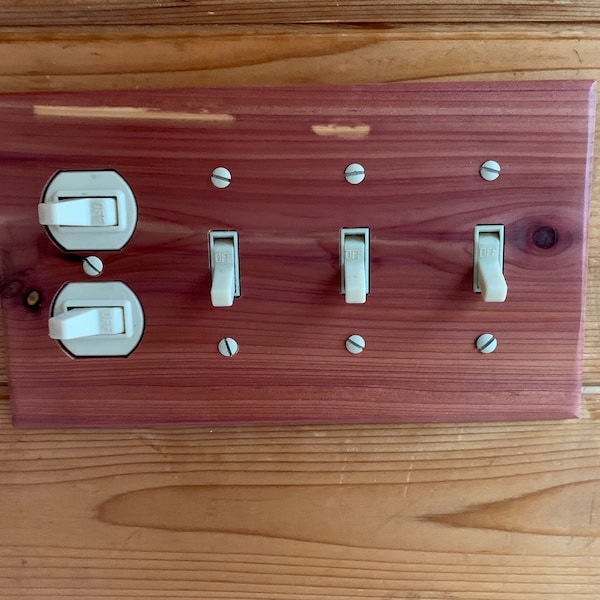 Stained Oak Wood Switch Plate Covers Jacobean Stained Oak Switch Cover ...