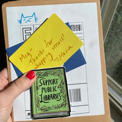 Support Public Libraries Book Sticker Library Science Books - Etsy