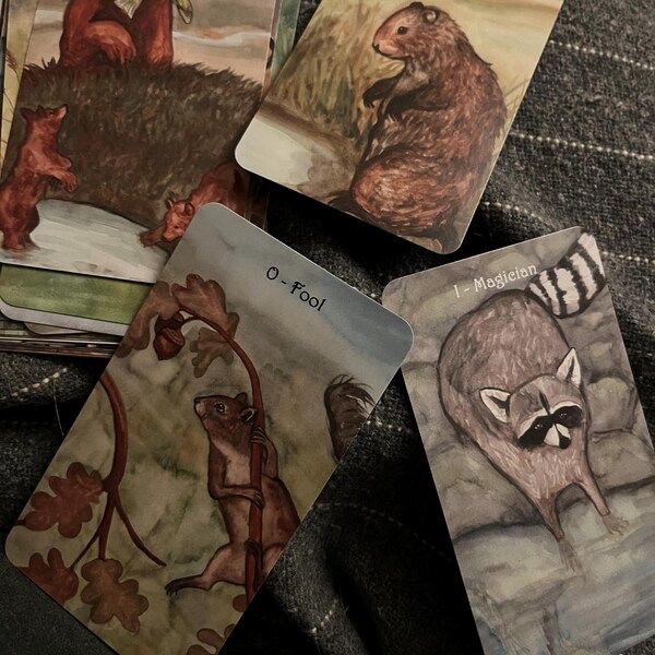 The Rabbit Tarot Deluxe Version Animal Art Card Deck From Original Art ...