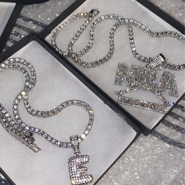 NBA Youngboy 18k Gold/white Gold CZ Diamond Hiphop Iced Pendant/chain ...