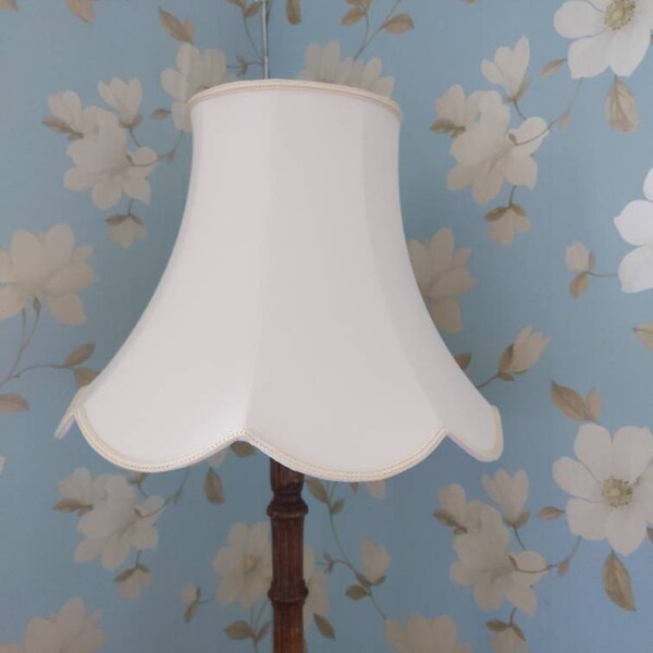 Red and Cream Pleated Lampshade, Striped Lampshade, Ribbon Light Shade ...