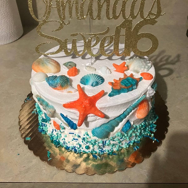 Hard Candy Edible Sugar Shells - Very Detailed - Cupcake or Cake Topper ...