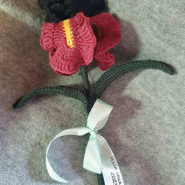 Iris Flower Crochet Pattern, Crochet Flower Bouquet Pattern, Crochet ...