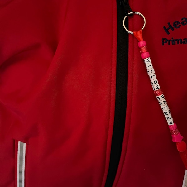 Personalised Purple Keychain, Book Bag Name Tag, Lunch Bag Name Label ...