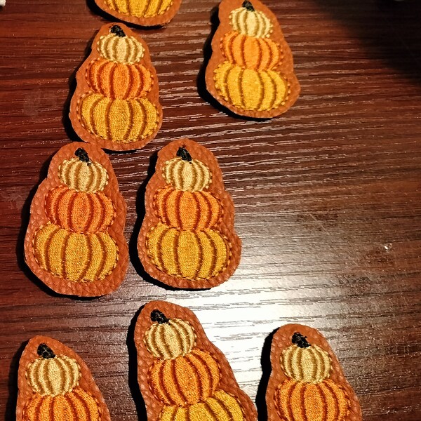 TLS Stacked Pumpkins Feltie Embroidery Design - Etsy