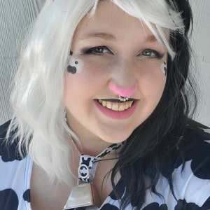 Cow Print Ribbon and Cowbell Collar - Etsy