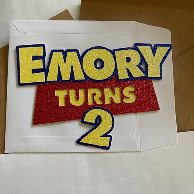 Personalized Toy Story Inspired Name With Number Glitter Die Cut/party ...